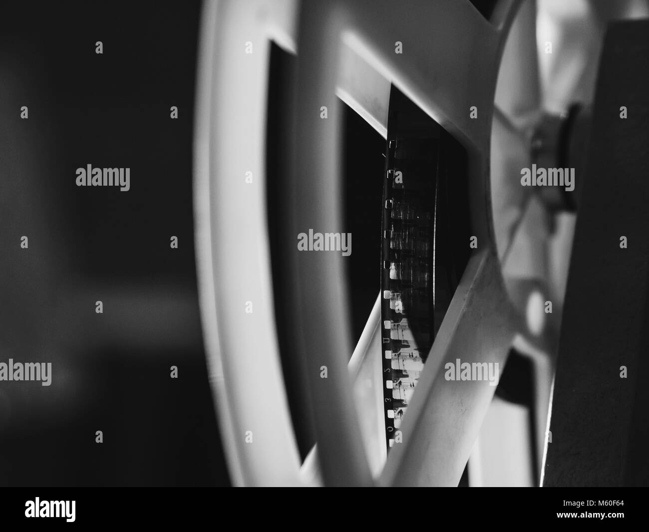 Antique film reel Black and White Stock Photos & Images - Alamy