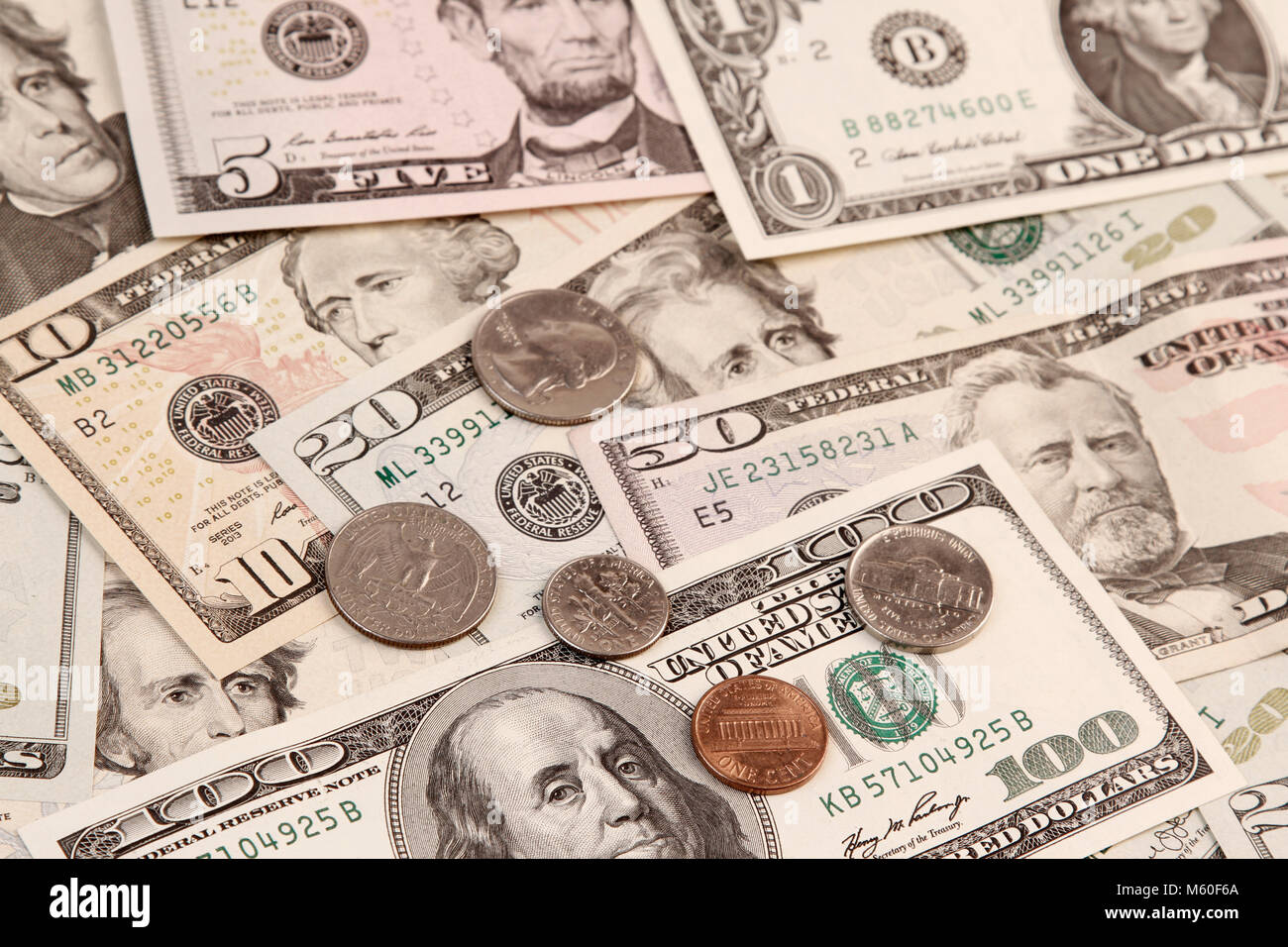 Assorted us coins hi-res stock photography and images - Alamy