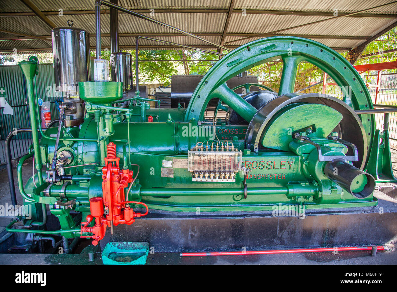 Australia, North-West New South Wales, Bourke, antique Crossley engine ...