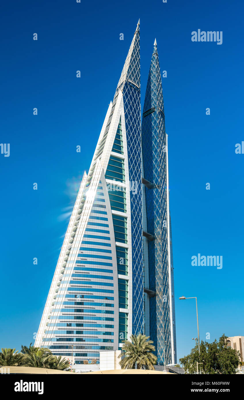 Bahrain World Trade Center in Manama. The Middle East Stock Photo - Alamy