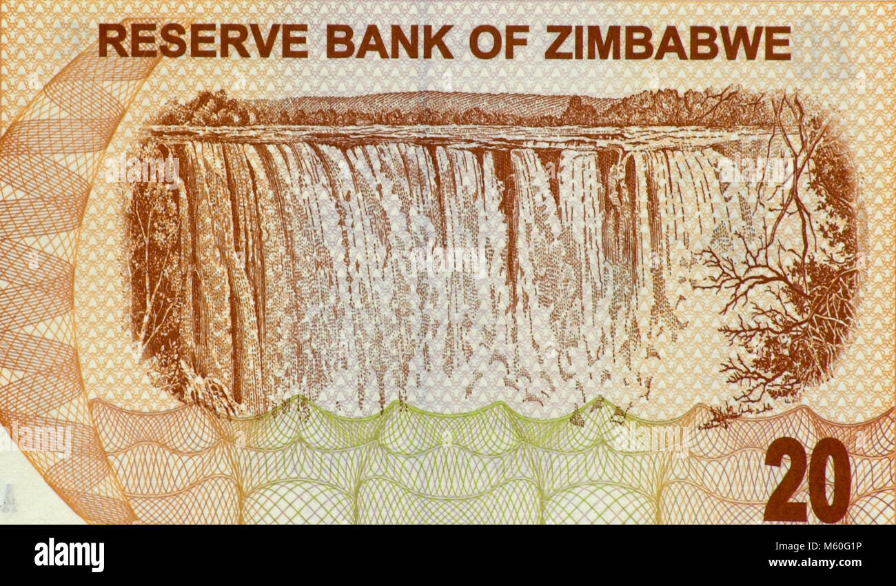 Zimbabwe Twenty 20 Dollar Bank Note Stock Photo - Alamy