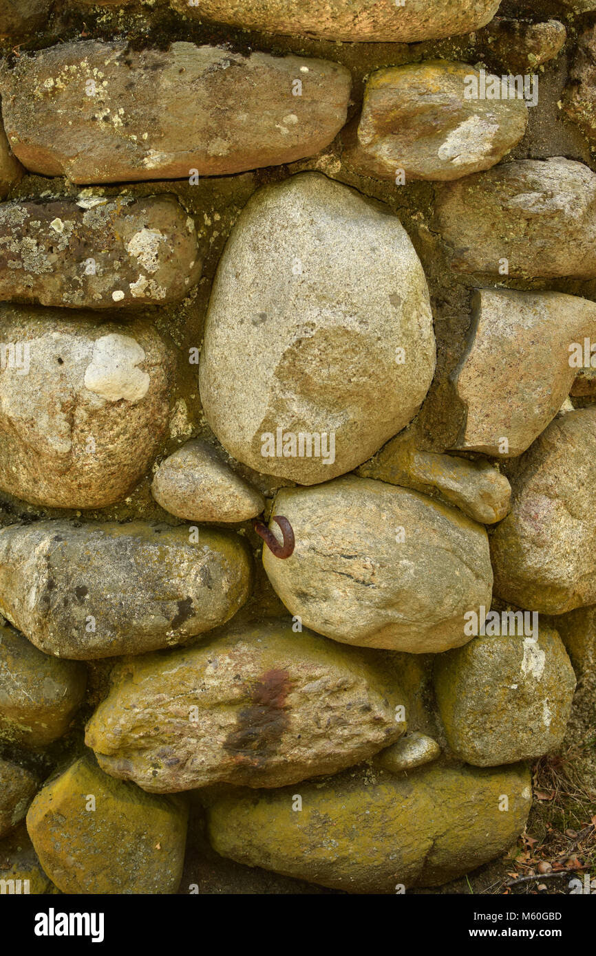 Stone wall with irregular blocks closeup texture background Stock Photo ...