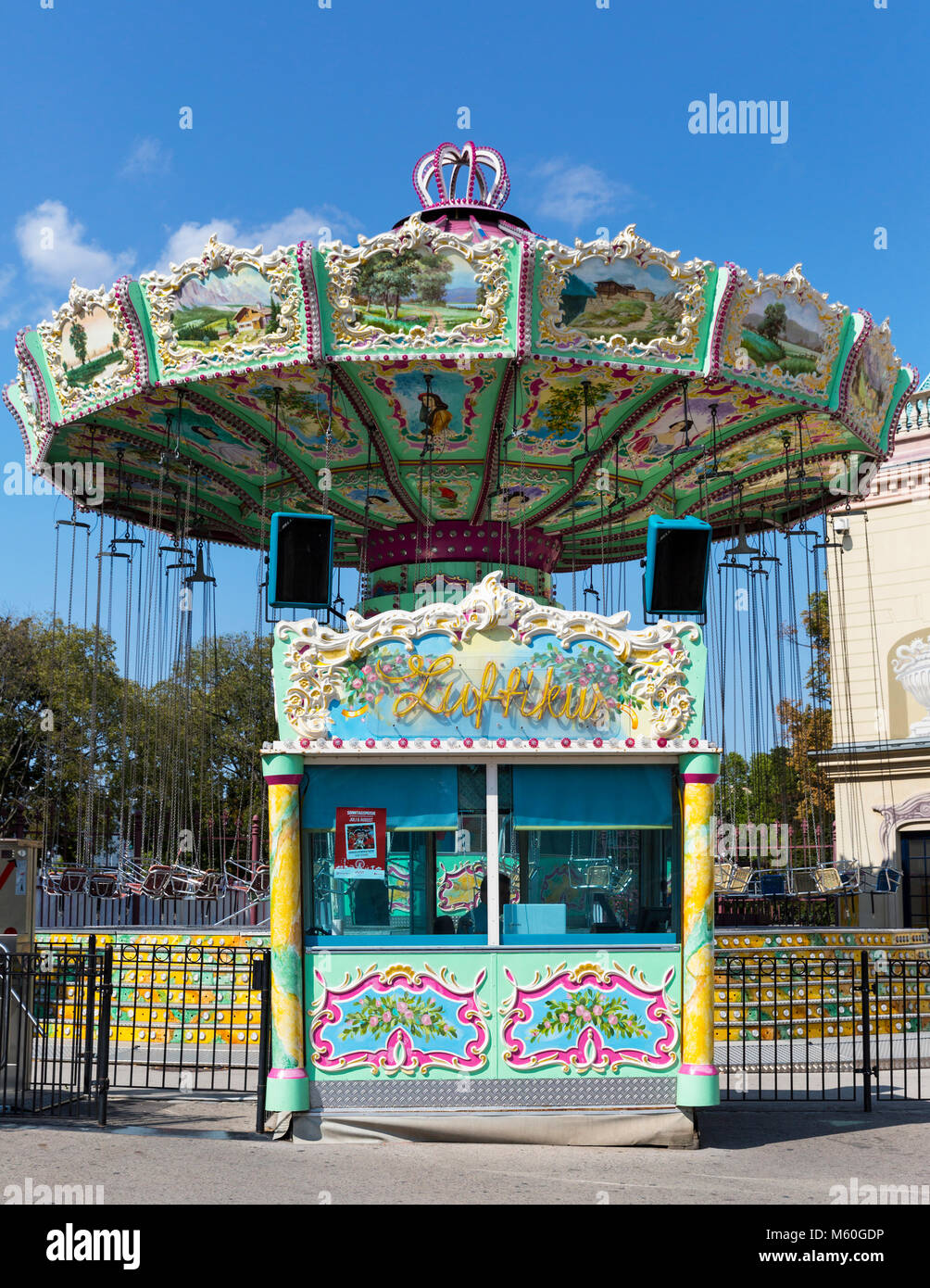 Luftikus swing carousel, Prater amusement park, Leopoldstadt, Vienna ...