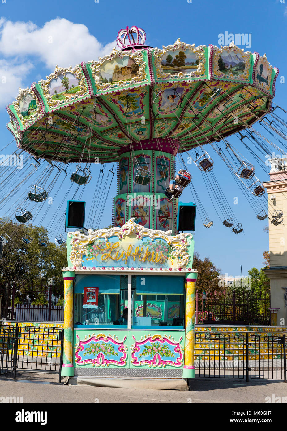 Luftikus swing carousel, Prater amusement park, Leopoldstadt, Vienna ...