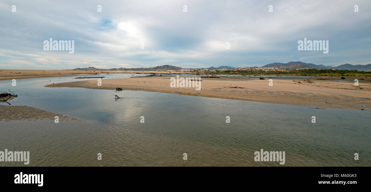 River Jetty Estuary inlet at San Jose Del Cabo in Baja California ...