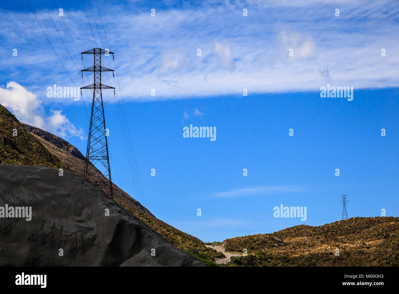 High voltage electricity distribution system power metal frame ...