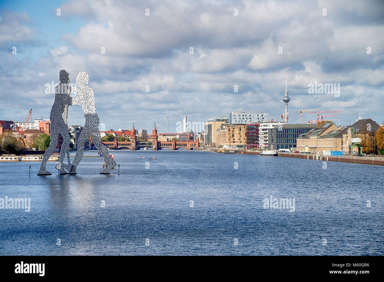 BERLIN - OCTOBER 22, 2017: Molecul Man sculpture in Berlin, Germany ...
