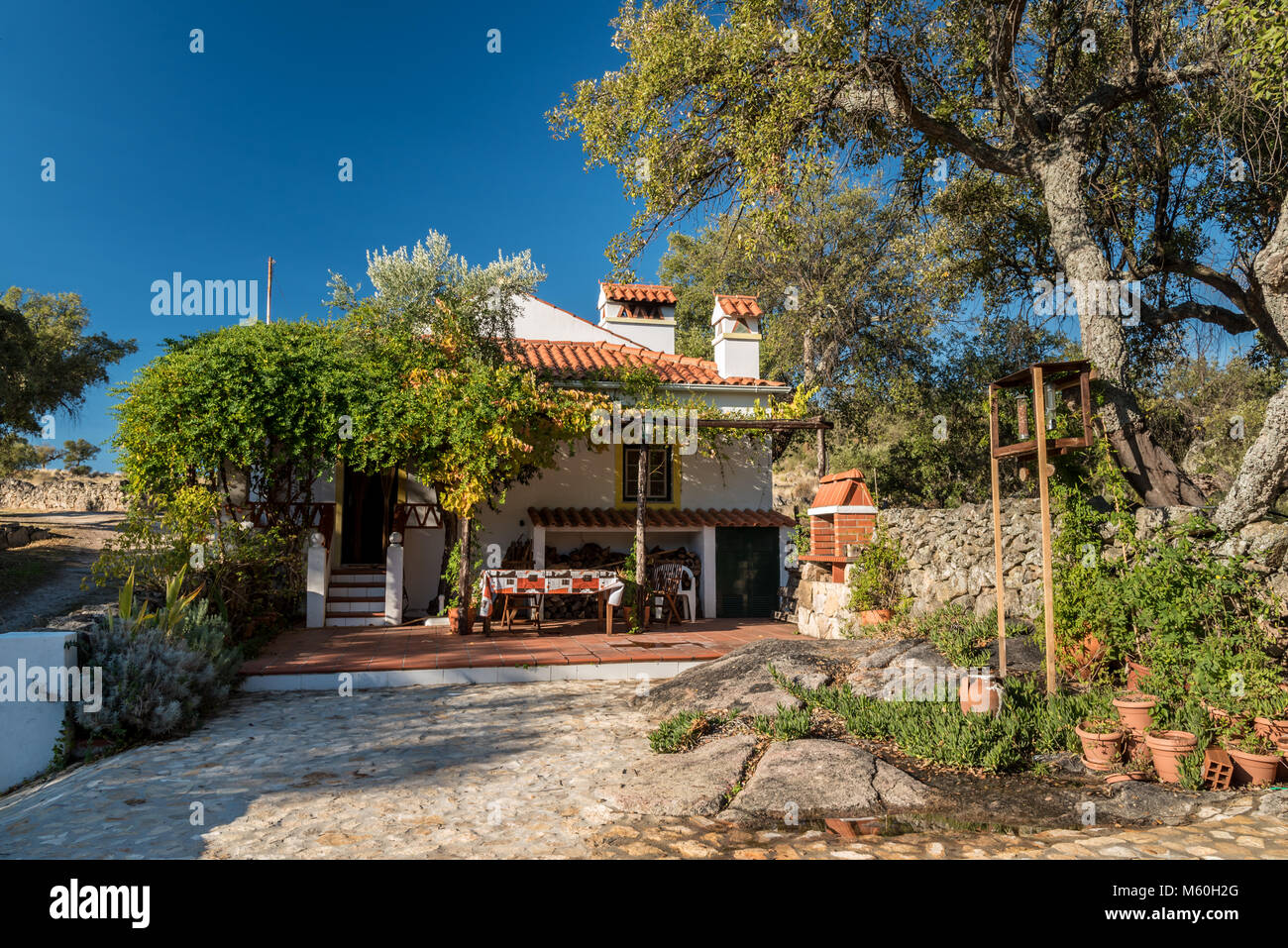 Holiday villa with secluded, shady terrace, near Beira, Alentejo ...