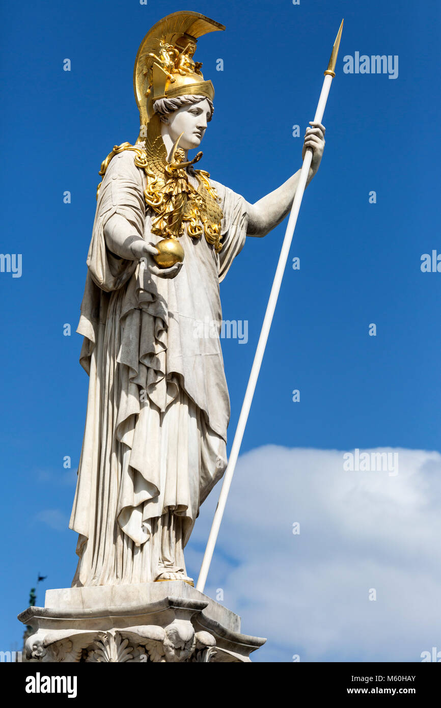 Pallas Athena sculpture outside the Austrian Parliament Building ...