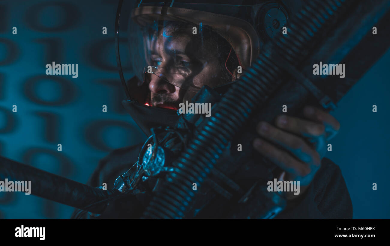 Astronaut moon with gun hi-res stock photography and images - Alamy