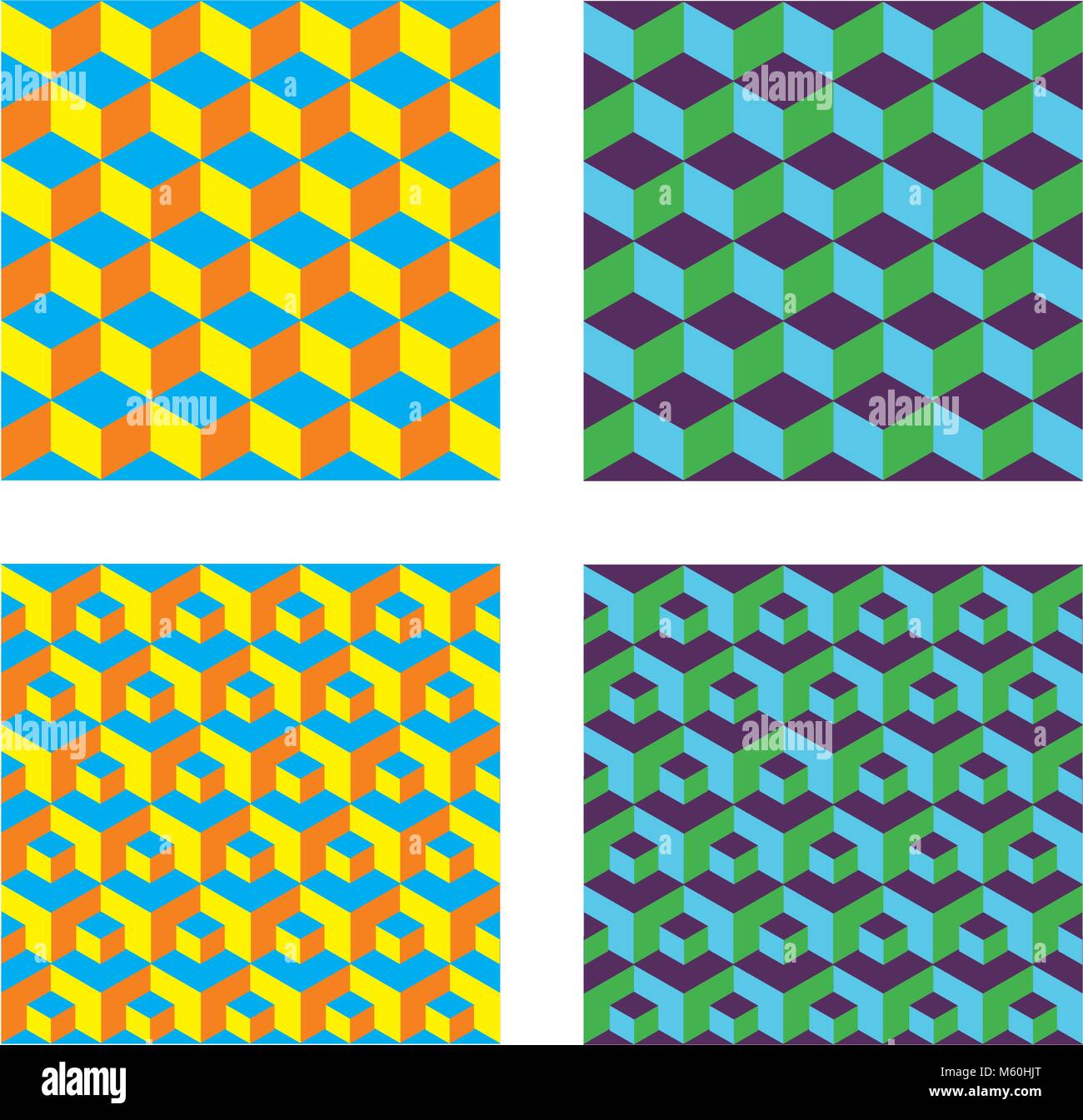 Seamless Cubes Patterns Stock Vector Image & Art - Alamy