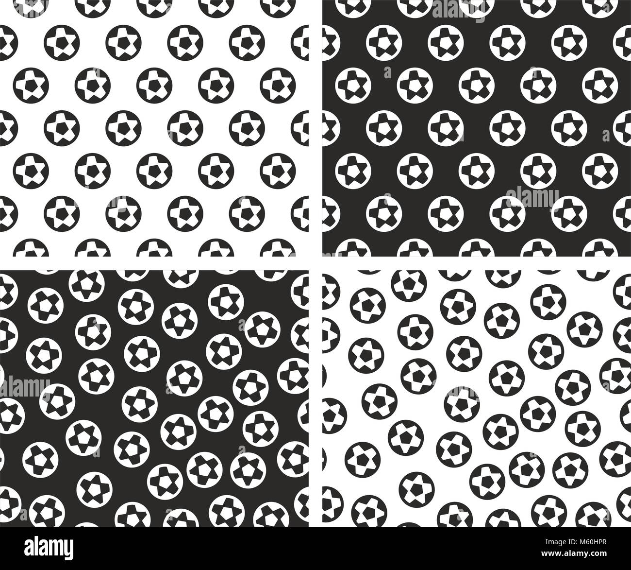 Soccer Or Football Seamless Pattern Set Stock Vector Image & Art - Alamy