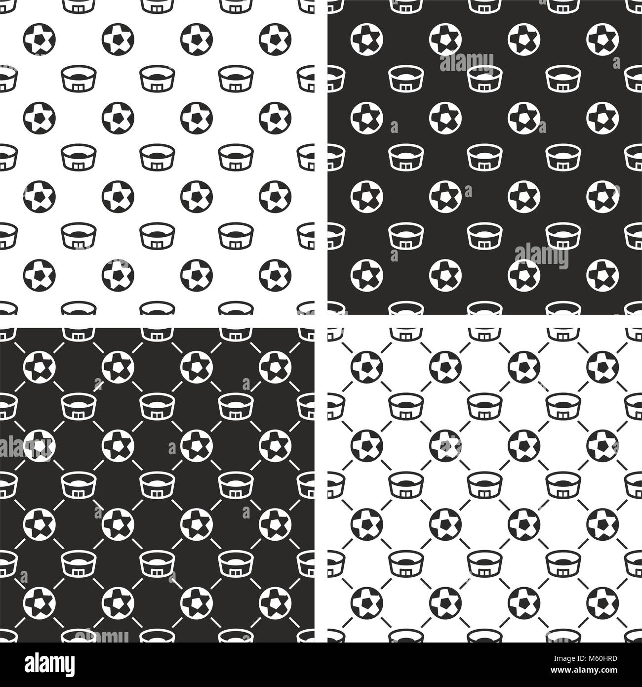 Soccer Or Football Seamless Pattern Set Stock Vector Image & Art - Alamy