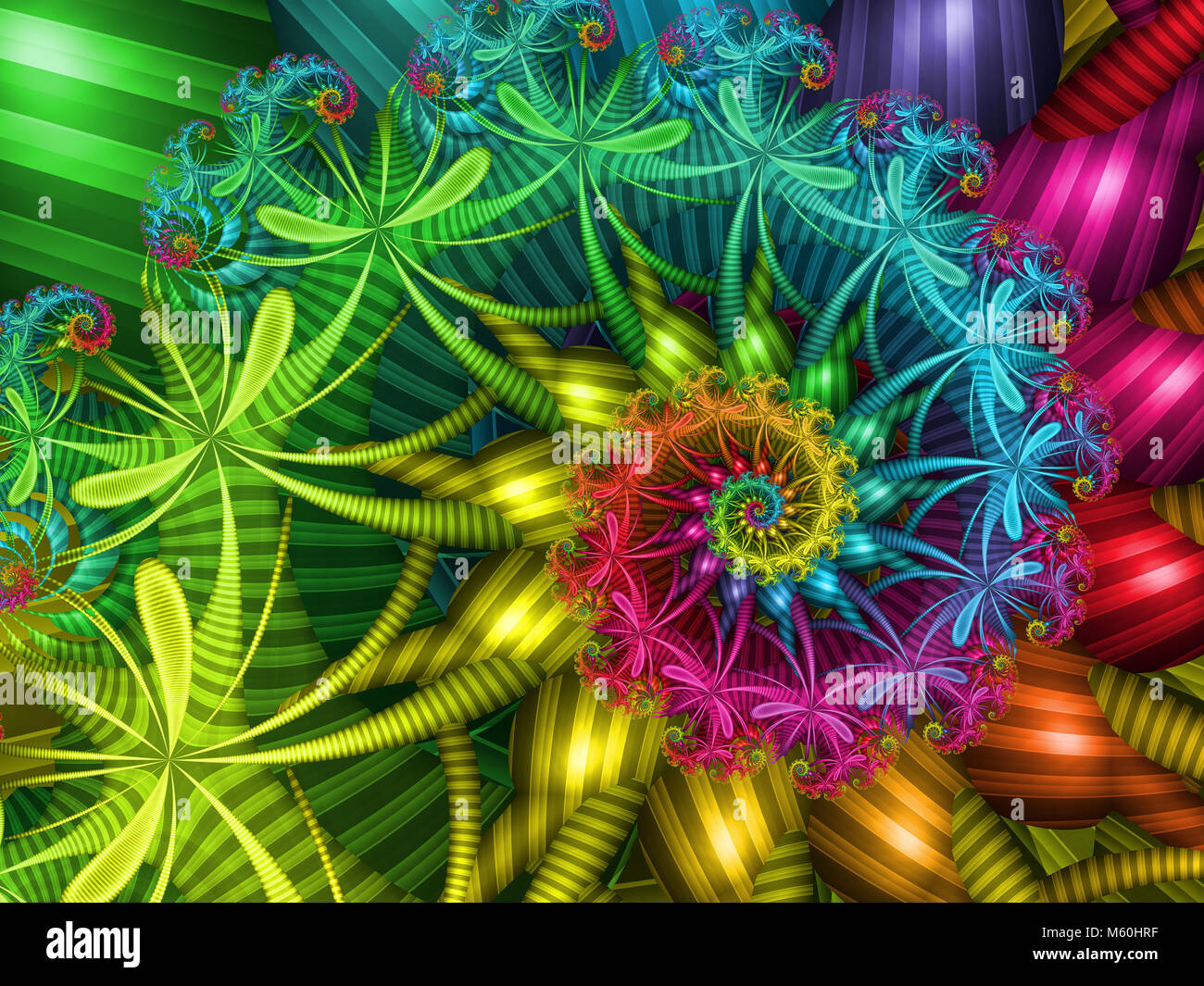 Rainbow fractal art hi-res stock photography and images - Alamy