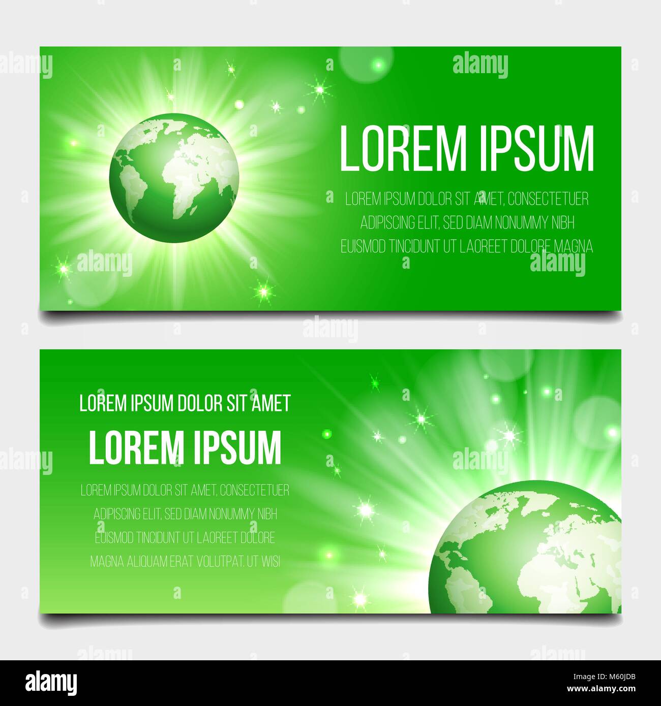 Vector bright banner with world map hi-res stock photography and images ...