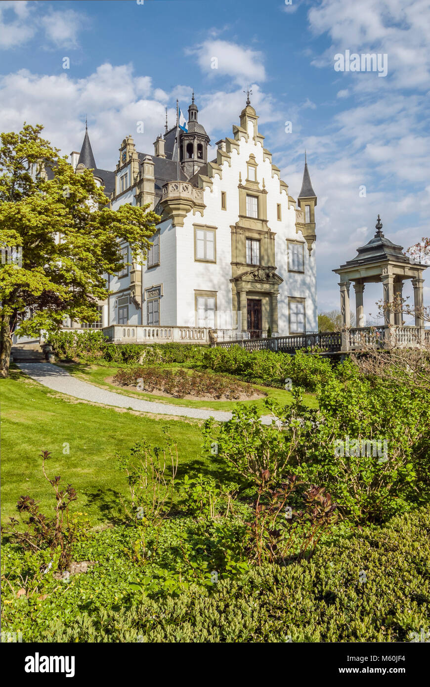Schloss Meggen, a castle overlooking Lake Lucerne at the Meggenhorn ...