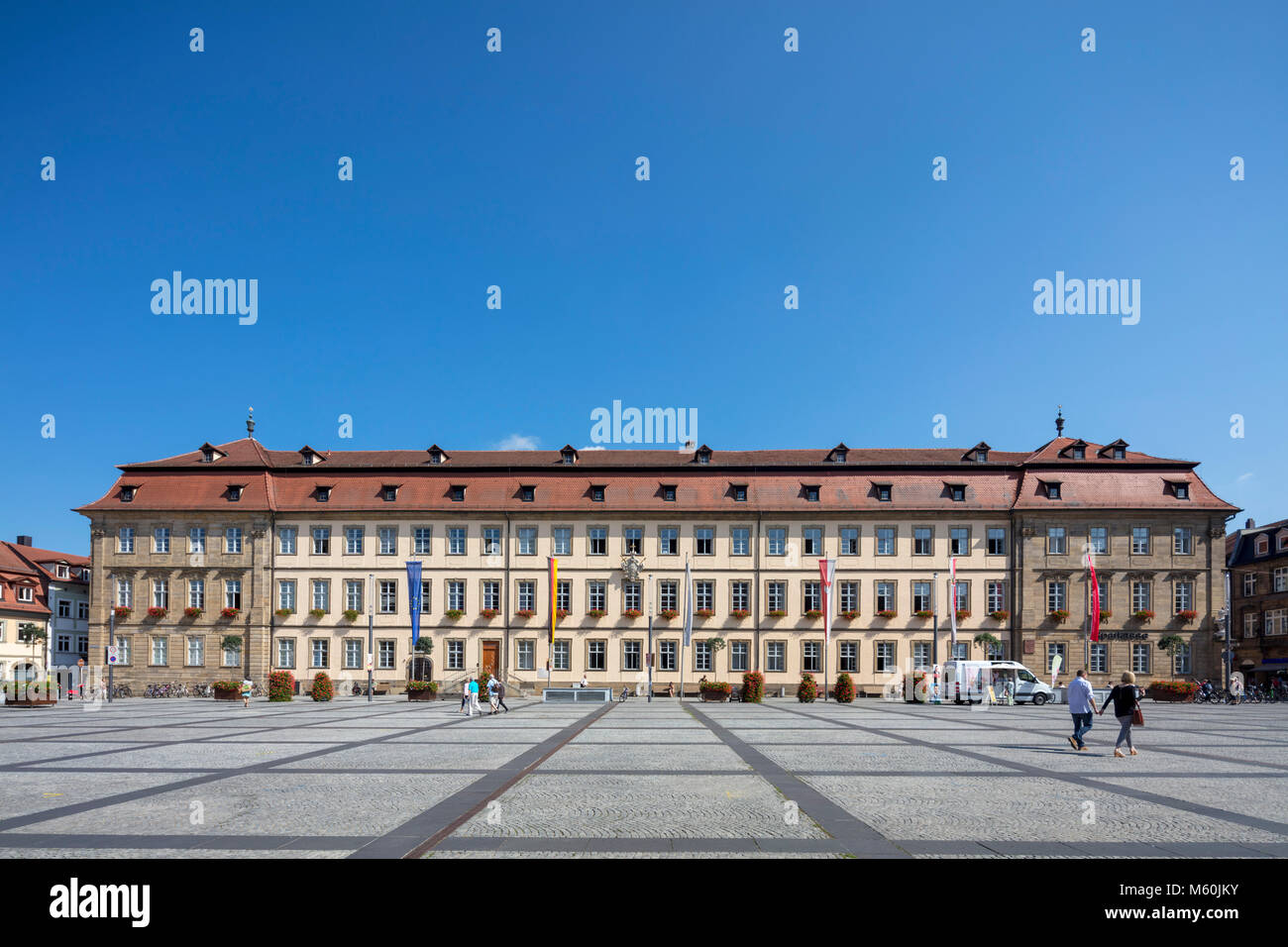 New Town Hall, Maximilian Platz, Bamberg, Bavaria, Germany Stock Photo ...