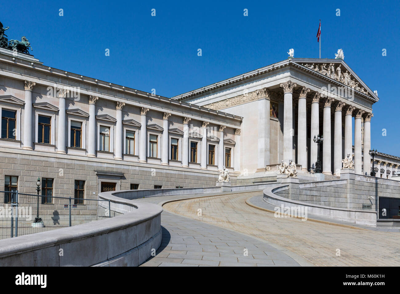 The Austrian Parliament Building, Ringstrasse, Vienna, Austria Stock ...