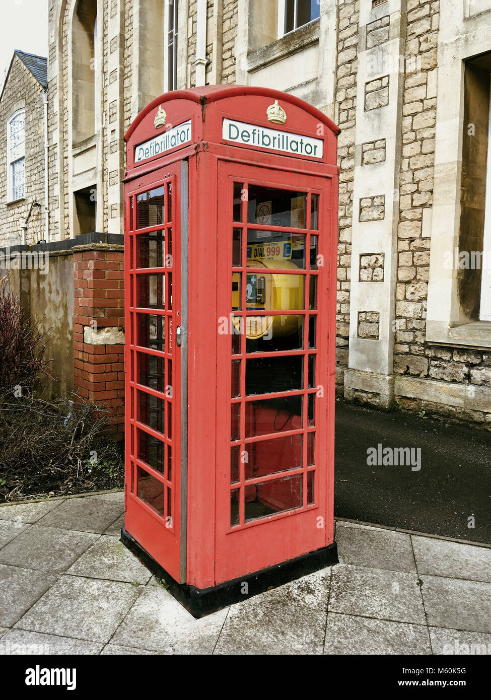 Public Defibrillator fitted into an old telephone box. Dursley ...