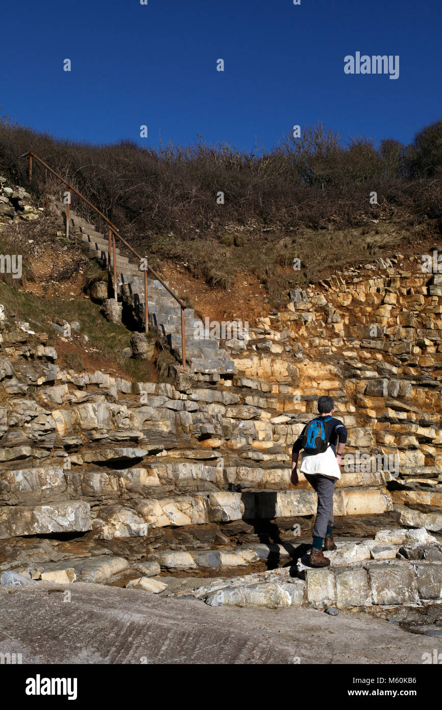 walking the vale trail in the vale of Glamorgan. Wales Stock Photo - Alamy