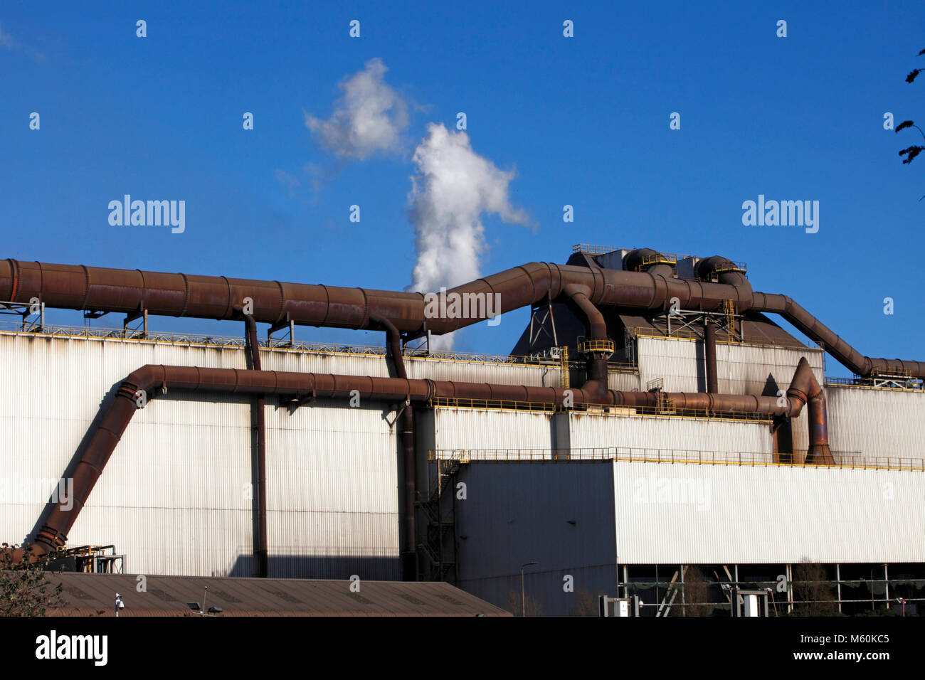 Celsa steelworks in Tremorfa, Cardiff, South Wales. Metal recycling ...