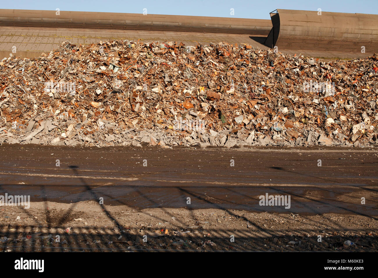 Celsa steelworks in Tremorfa, Cardiff, South Wales. Metal recycling ...