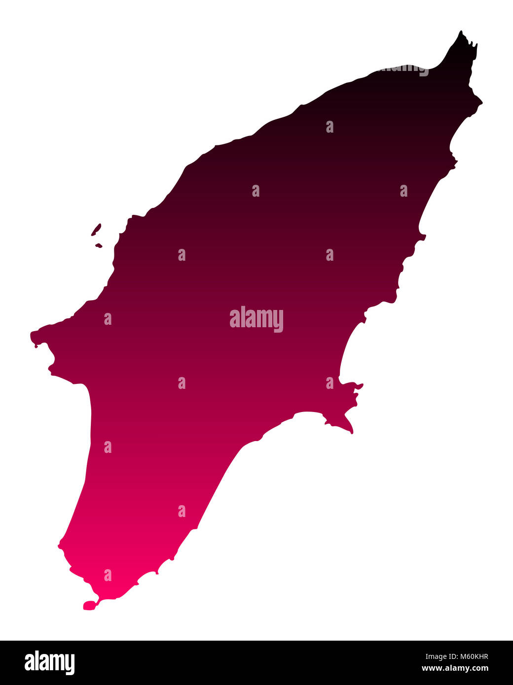 Map of Rhodos Stock Photo - Alamy