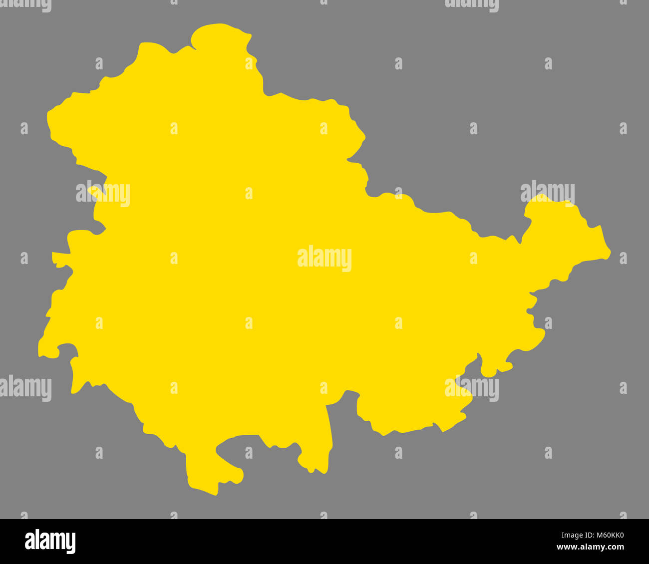 Map of Thuringia Stock Photo - Alamy