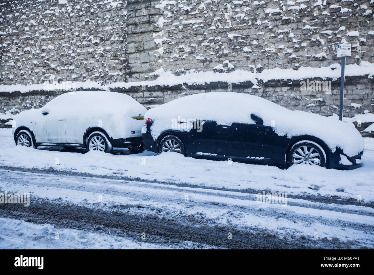 27th Feb 2018 Snow hits Maidstone Kent Stock Photo - Alamy