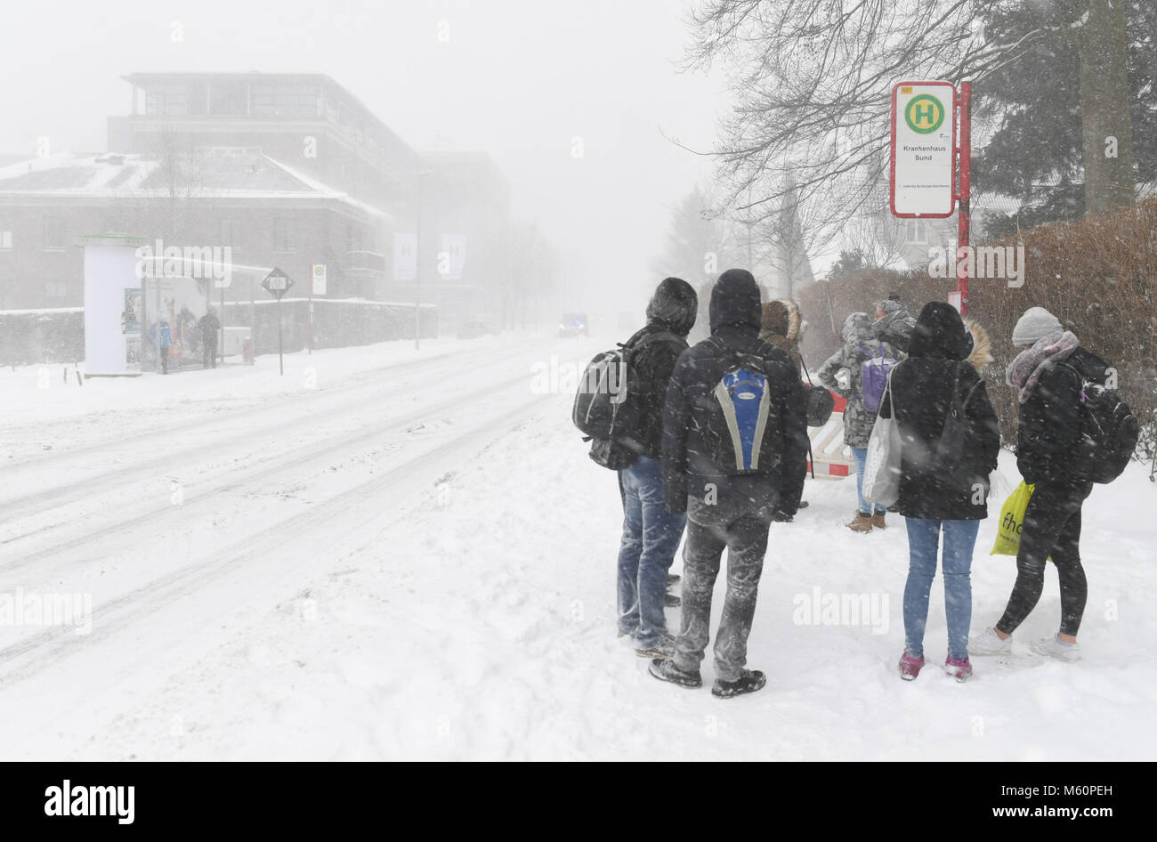 Bus stop snow germany hi-res stock photography and images - Alamy