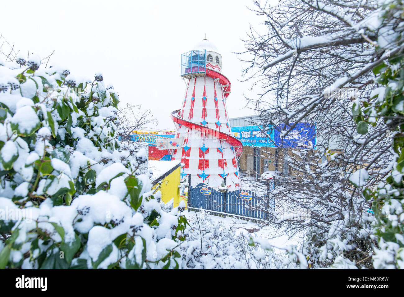 Southend-on-Sea, Essex. 27th Feb, 2018. UK Weather: Adventure Island ...