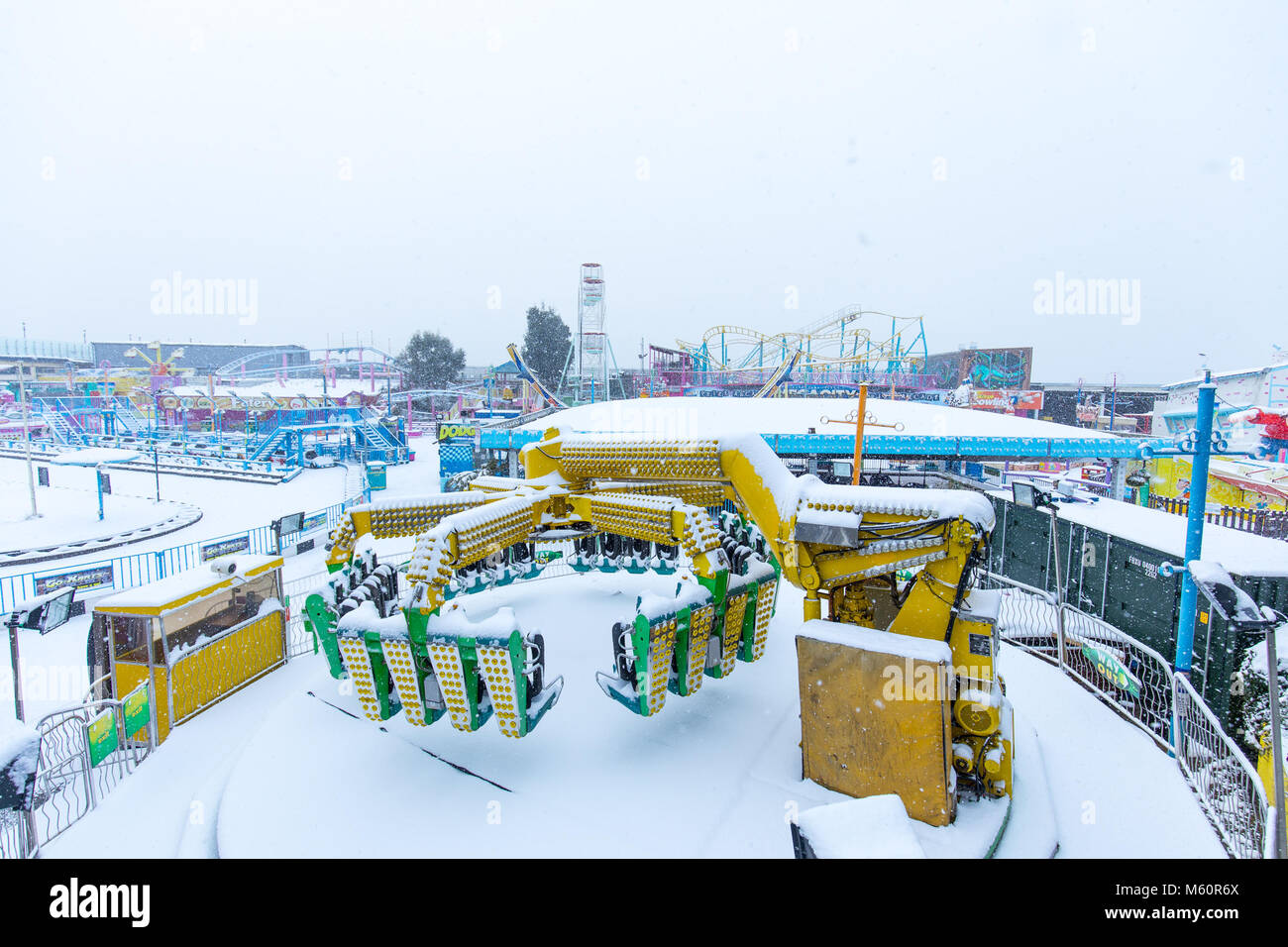 Southend-on-Sea, Essex. 27th Feb, 2018. UK Weather: Adventure Island ...
