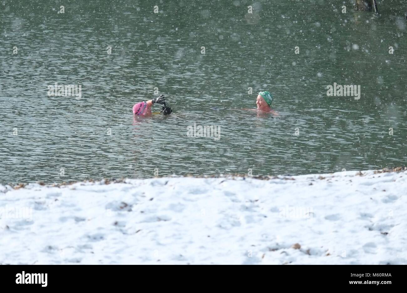 Brighton beach swim cold hi-res stock photography and images - Alamy