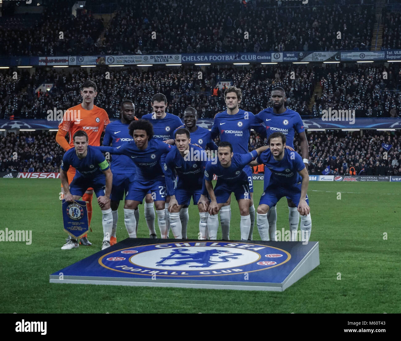 February 20, 2018 - London, United Kingdom - The team of Chelsea FC ...