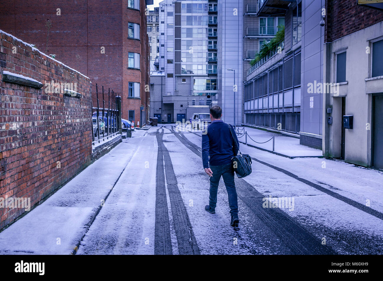 Manchester, England. 27th February 2018. UK temperatures plunge as the ...