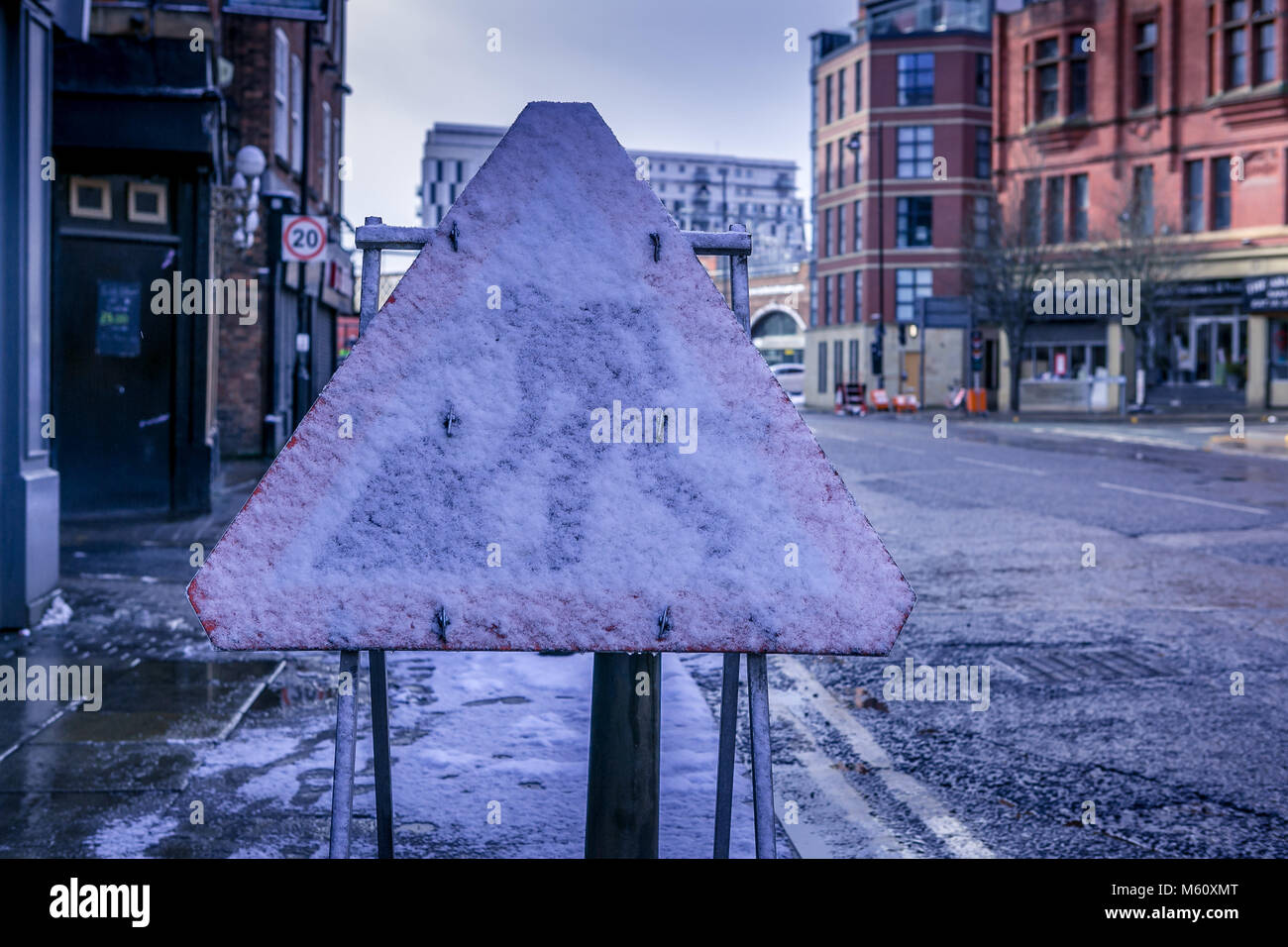 Manchester, England. 27th February 2018. UK temperatures plunge as the ...