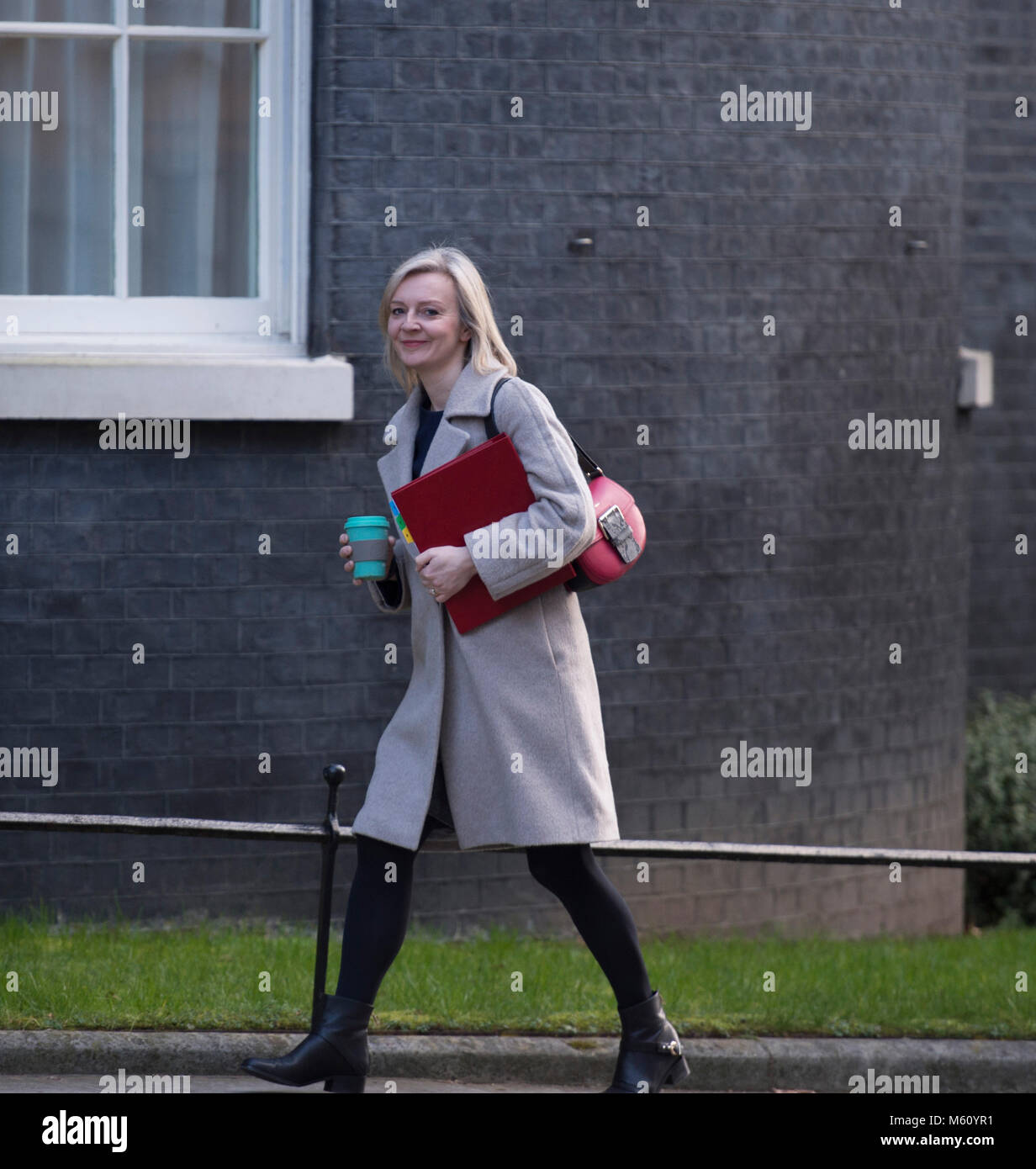 Downing Street, London, UK. 27 February 2018. Elizabeth Truss, Chief ...