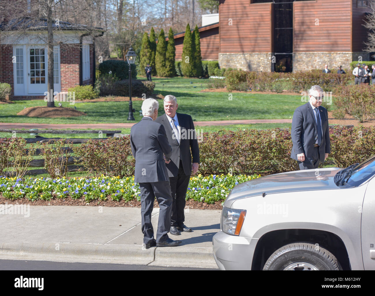 Charlotte, NC. 27 Feb, 2018. Former US President Bill Clinton met with ...