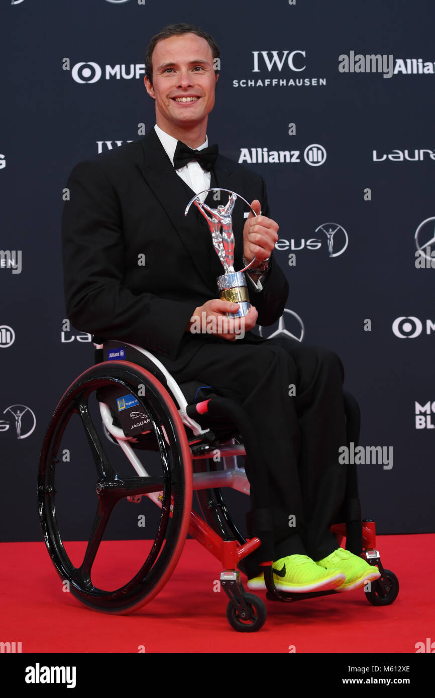 Marcel Hug (Disability Award) with seiner Laureus Trophaee. GES ...