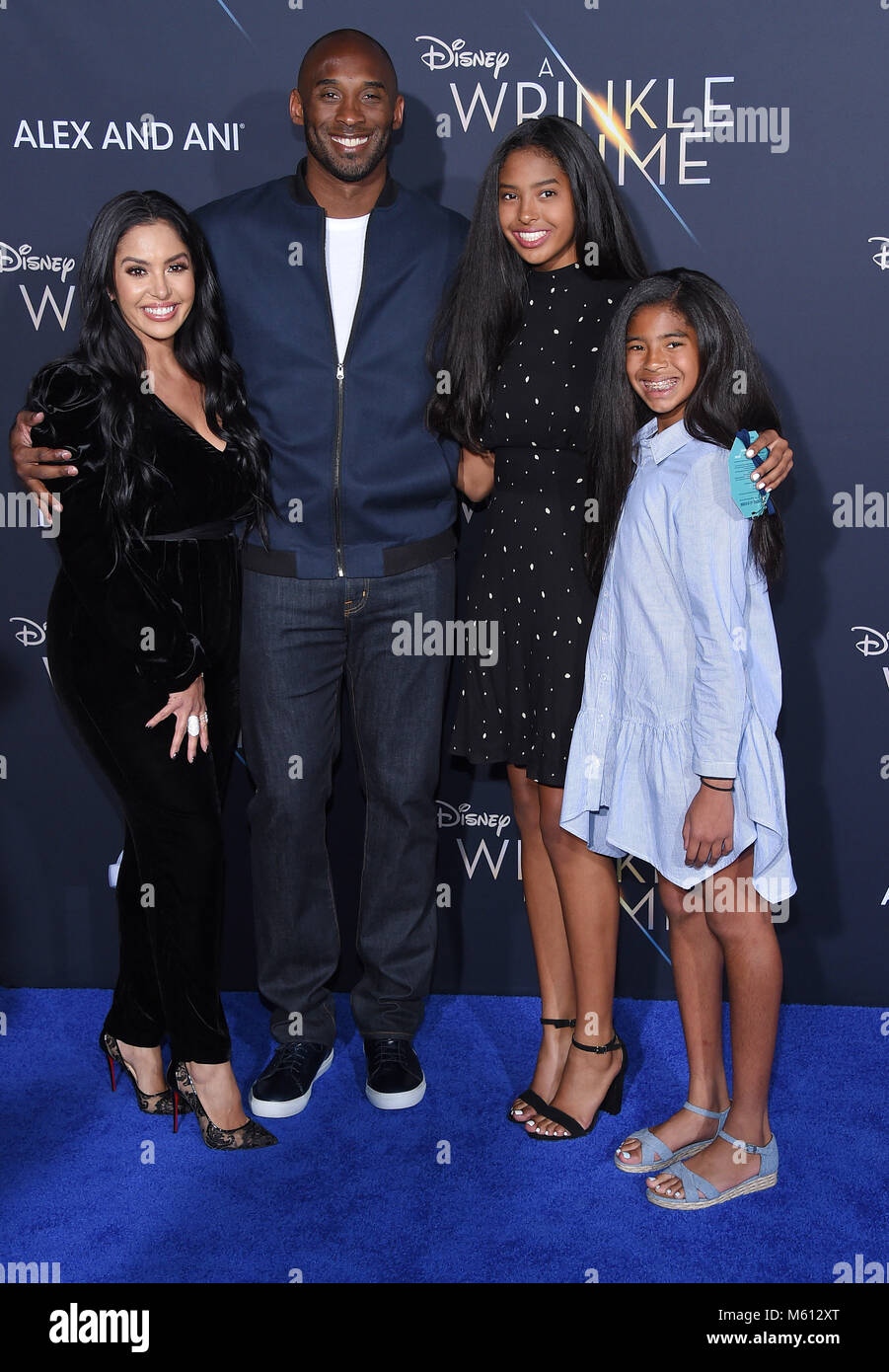 Hollywood, California, USA. 26th Feb, 2018. Kobe Bryant and family ...