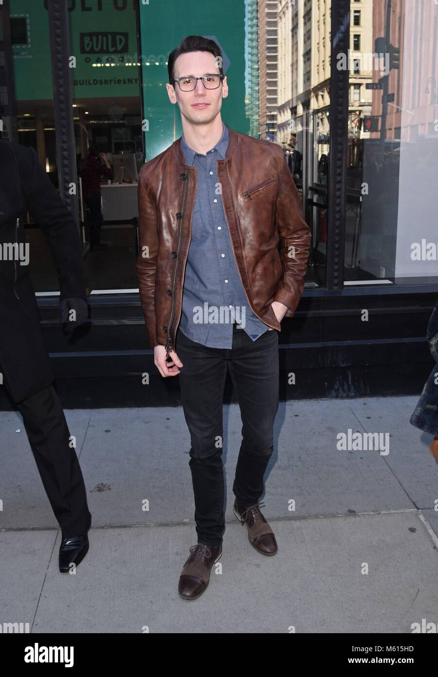 New York, NY, USA. 27th Feb, 2018. Cory Michael Smith, seen at BUILD ...