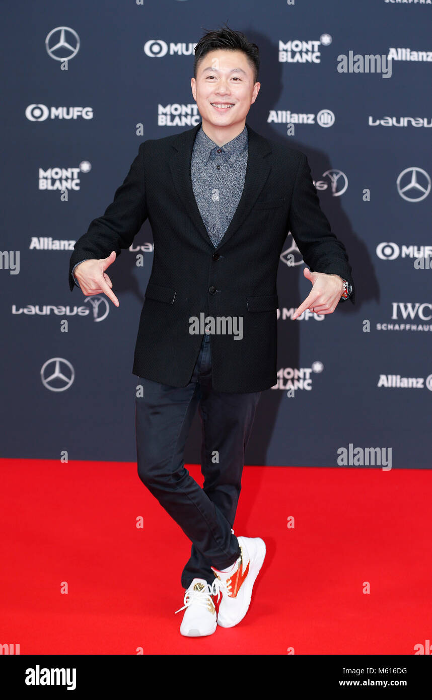 Monaco. 27th Feb, 2018. Chinese former Gymnast Li Xiaopeng arrives at ...