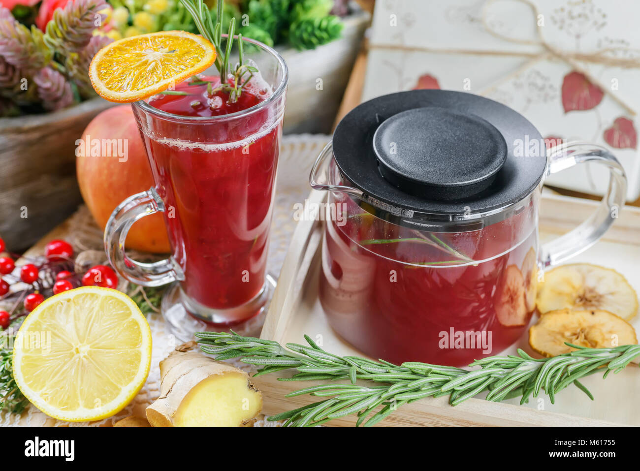 Herbal berry tea Stock Photo - Alamy