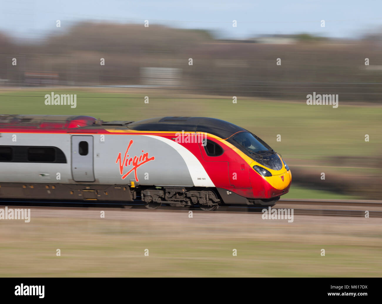 Virgin trains west coast class 390 pendolino 390141 train panned as it ...