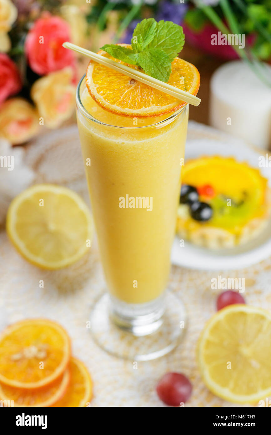 Fresh natural smoothie Stock Photo - Alamy