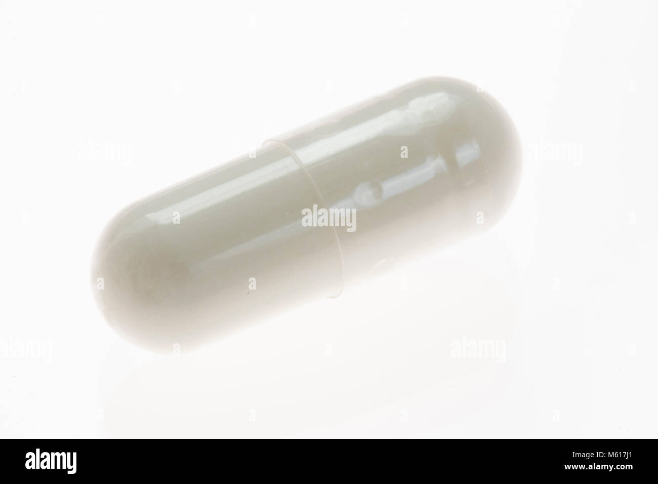 white capsule medicine for health isolated on white background Stock ...