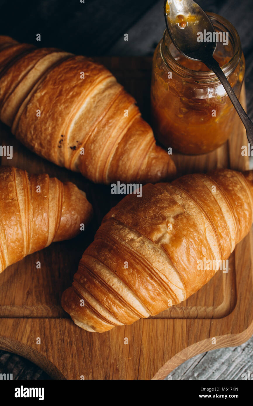 Fresh french croissants chocolate hi-res stock photography and images ...