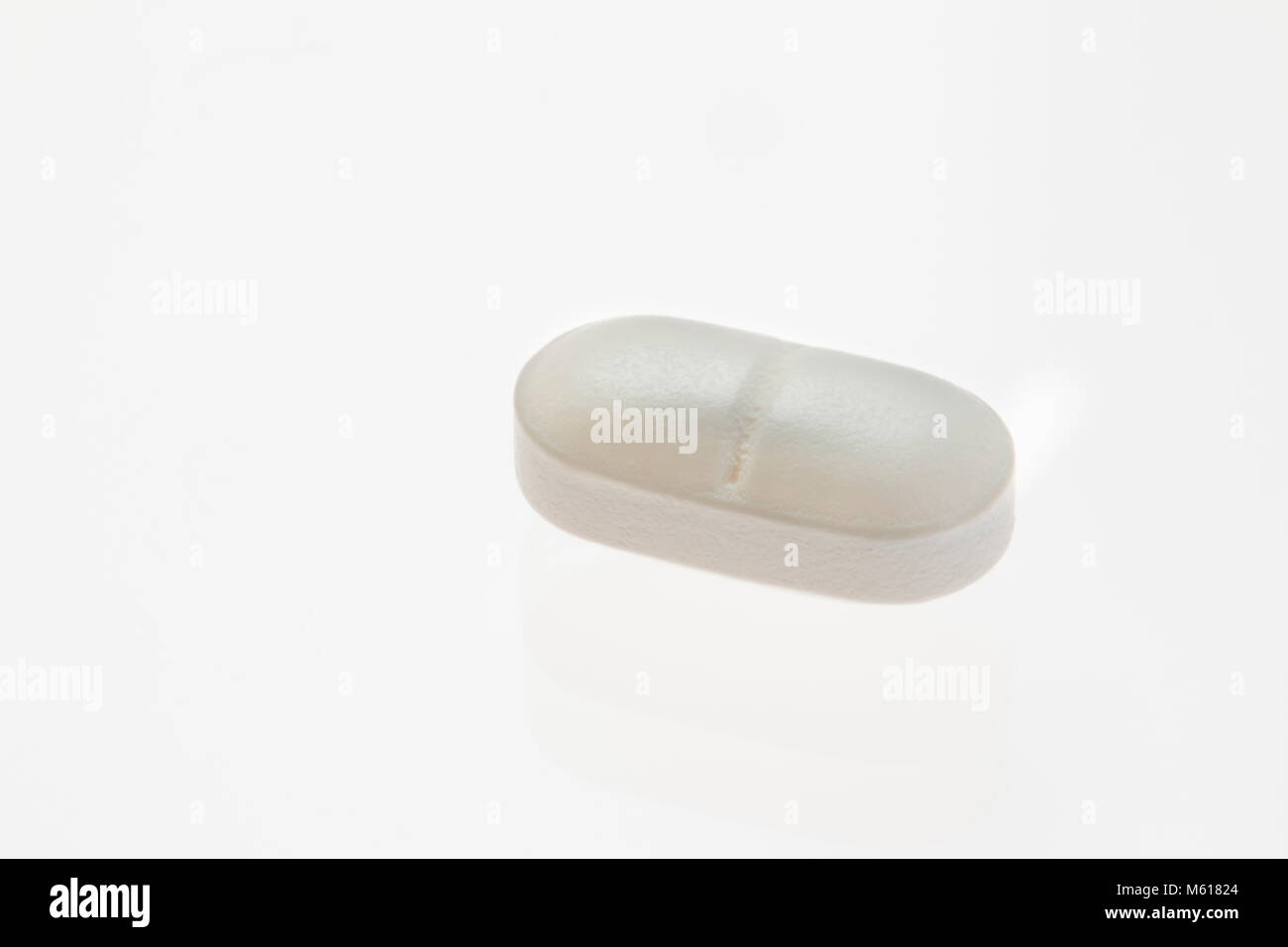white capsule medicine for health isolated on white background Stock ...