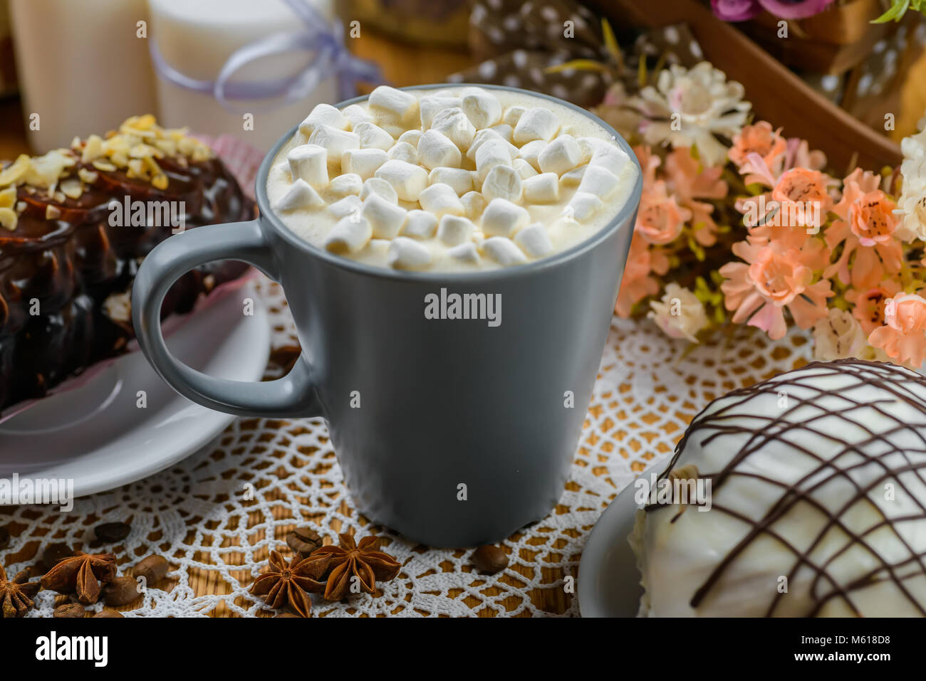 Tasty hot chocolate marshmallow hi-res stock photography and images - Alamy