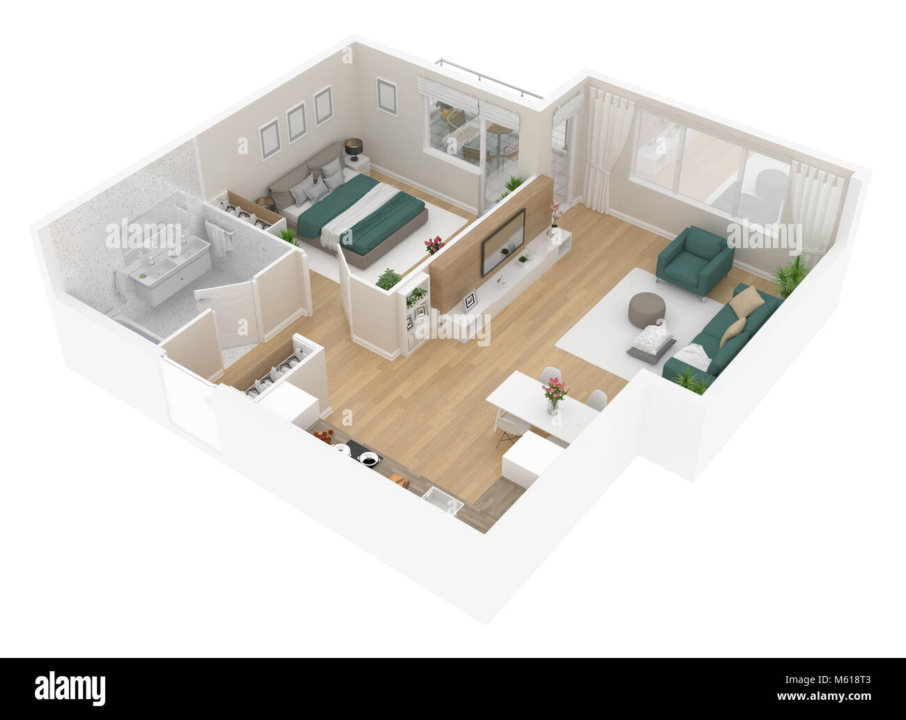 Floor plan top view. Apartment interior isolated on white background ...